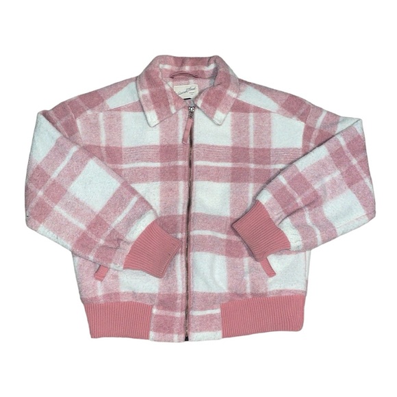 Universal Thread | Jackets & Coats | Universal Thread Pink Plaid Jacket ...